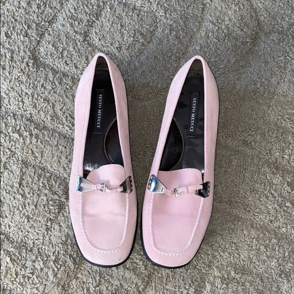 Sesto Meucci Pink Made In Italy Pink Loafers - Gem